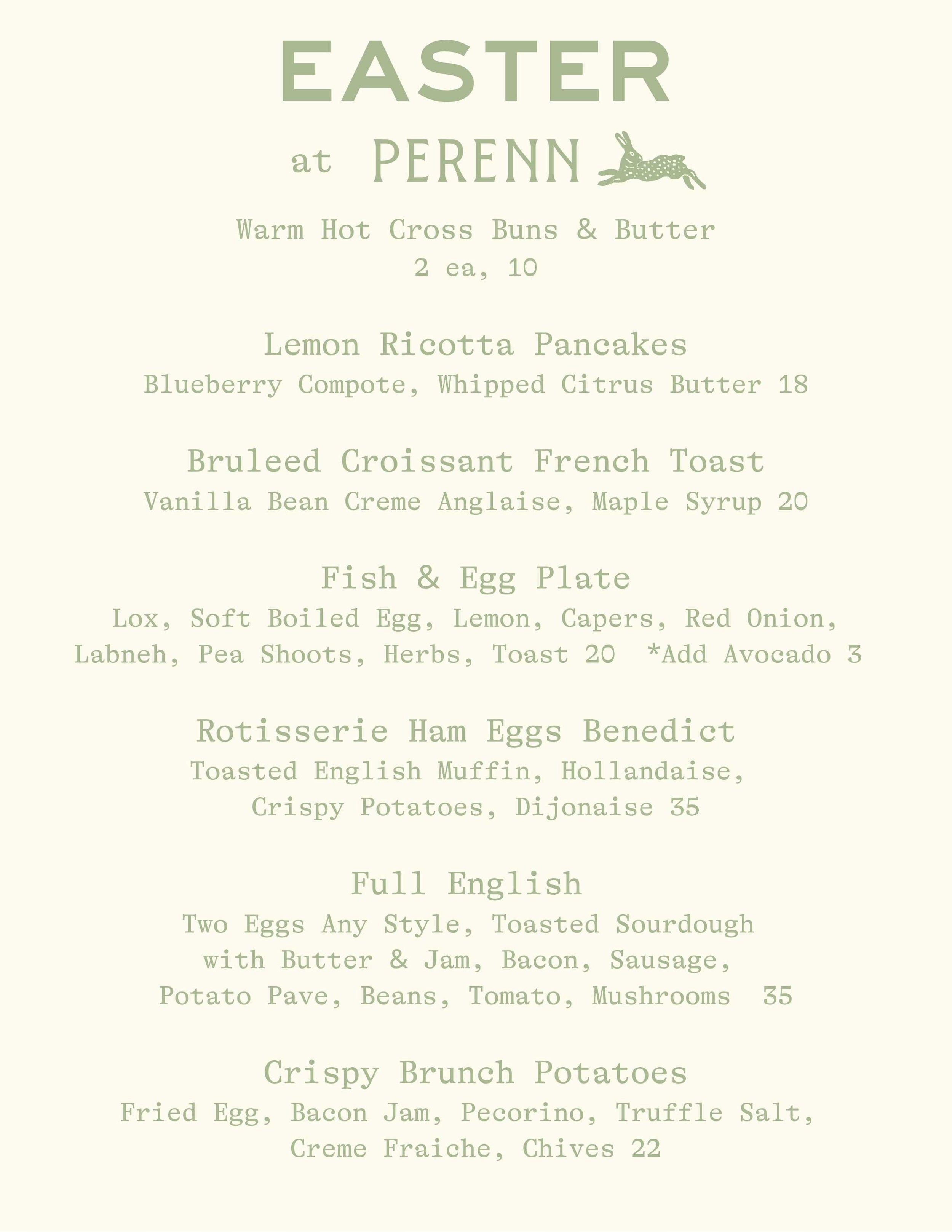 FRANKLIN MENU – PerennBakery