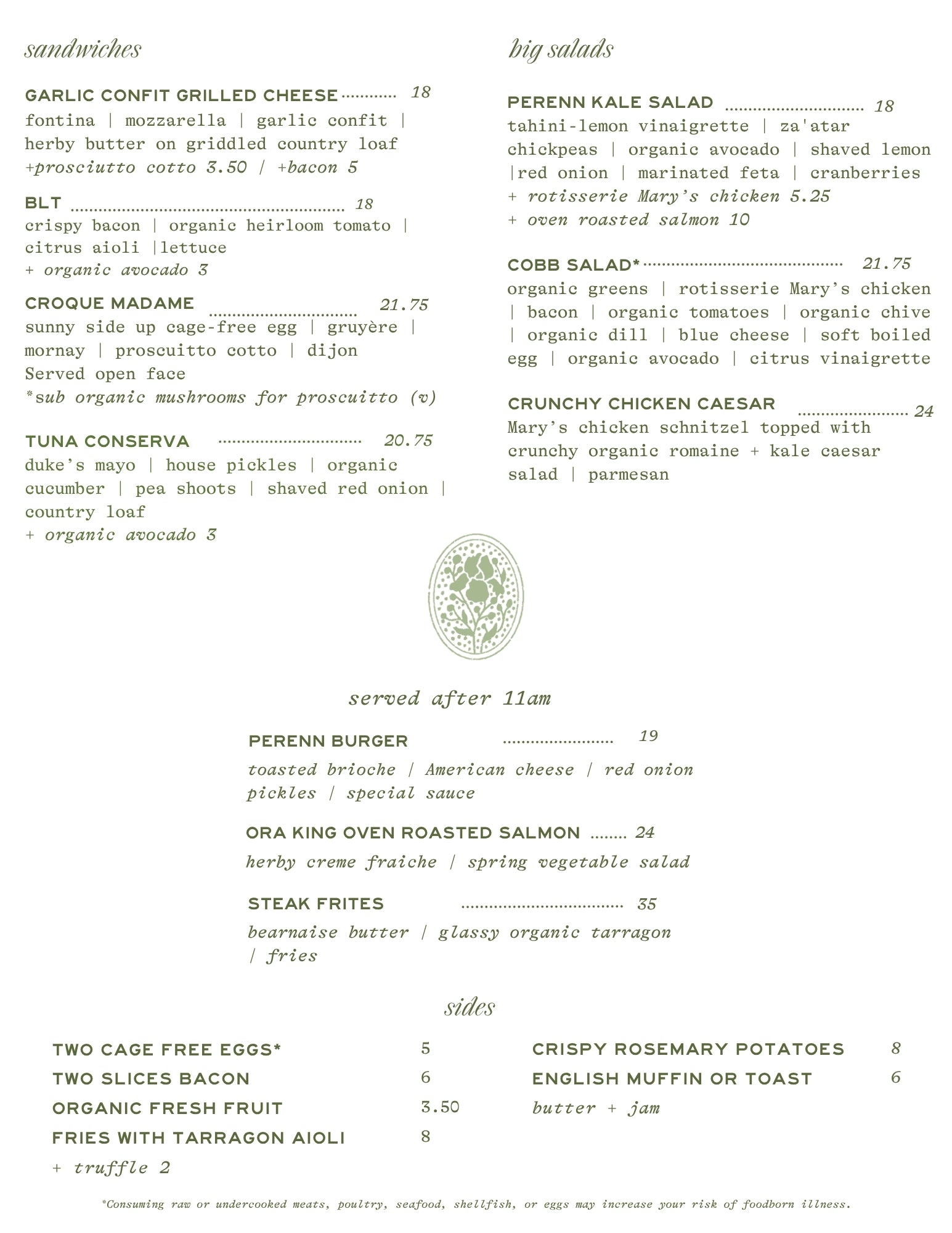 Rancharrah Menu – PerennBakery